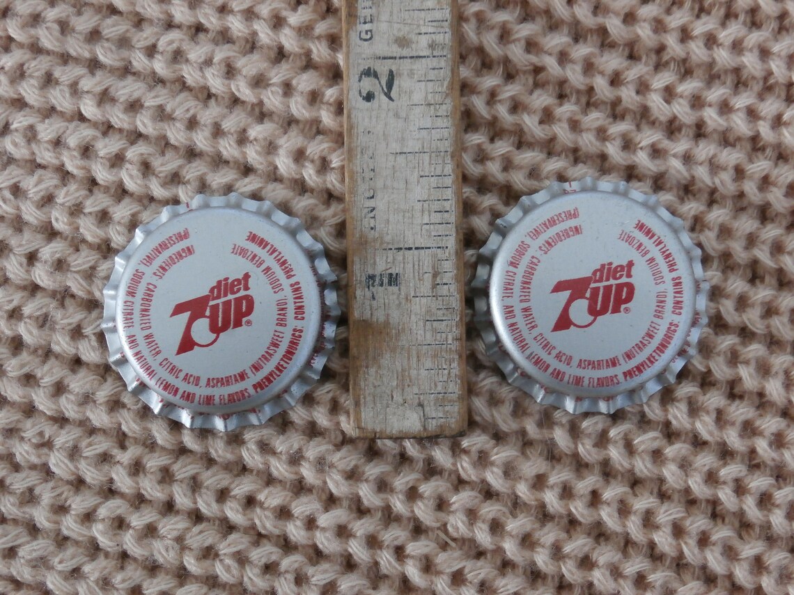 10 Diet 7UP 7 up Soda Bottle Caps for Crafting or Collecting - Etsy