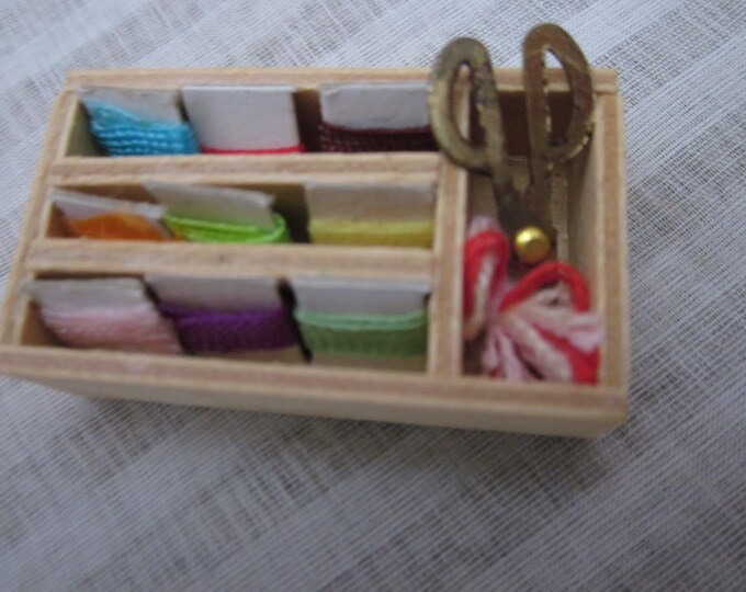 Dollhouse Miniature Sewing Kit Tiny Fibre Craft Supply Tiny - Etsy