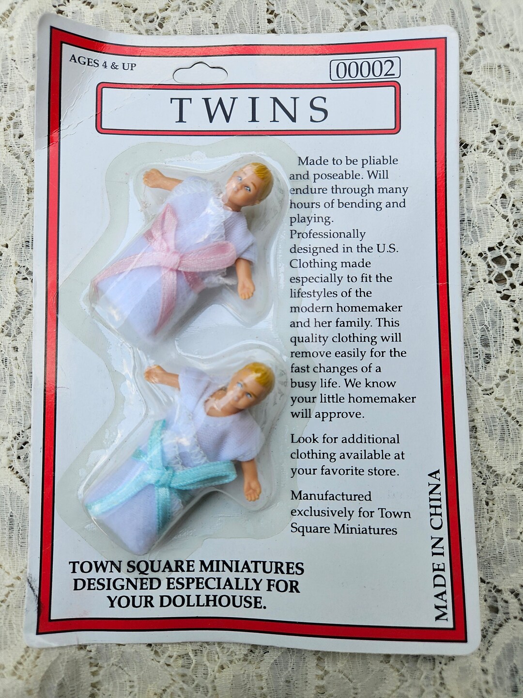 Town Square Miniatures Dollhouse Twins Mini Baby Dolls - Etsy