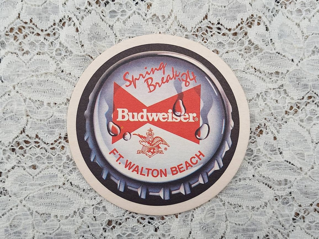 Ft Walton Spring Break 1984 Budweiser Beer Coaster Vintage Ephemera ...