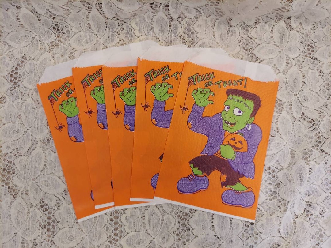 5 Vintage Frankenstein's Monster Halloween Trick or Treat - Etsy