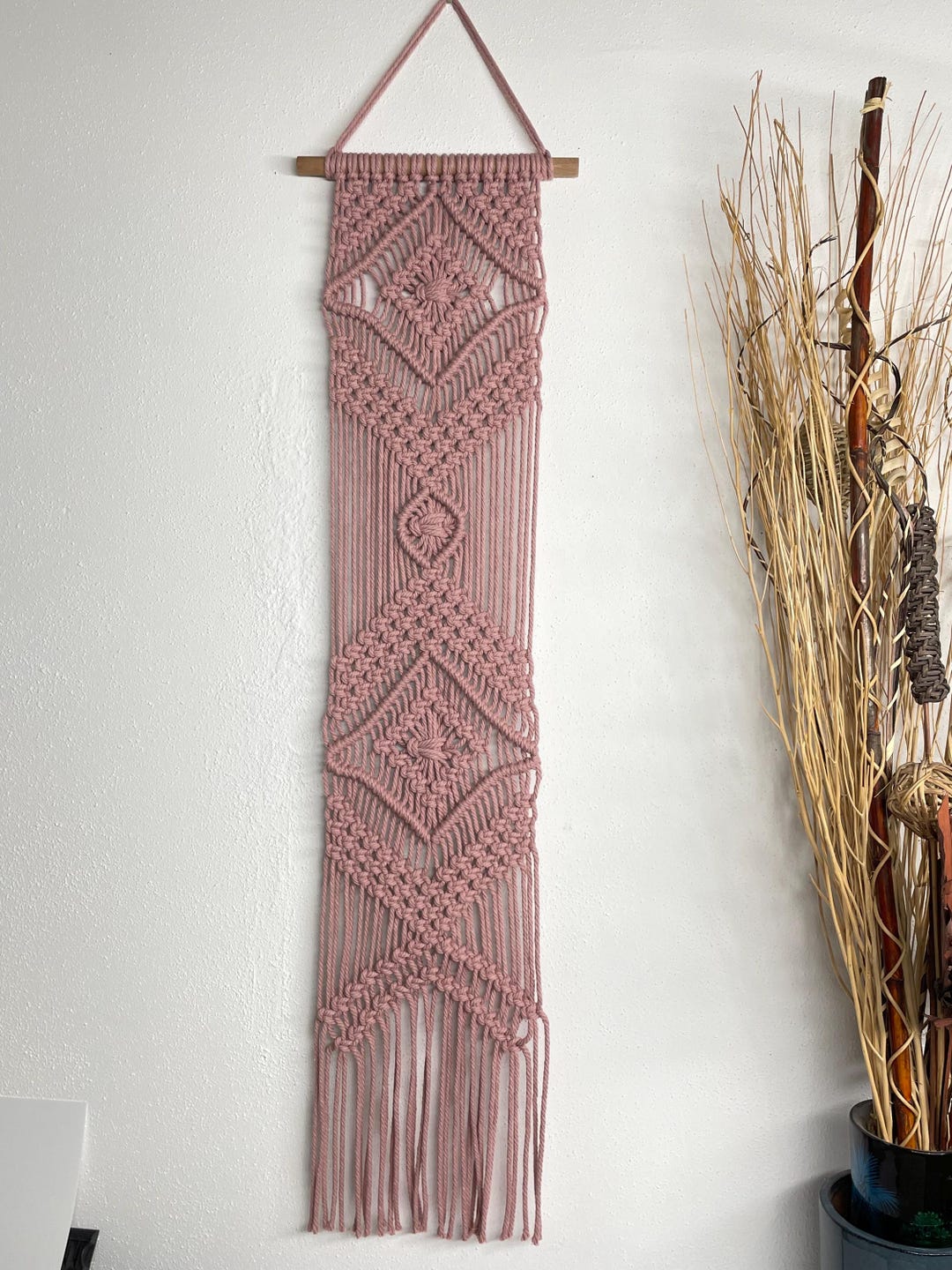 Macrame Wall Hanging Long - Etsy