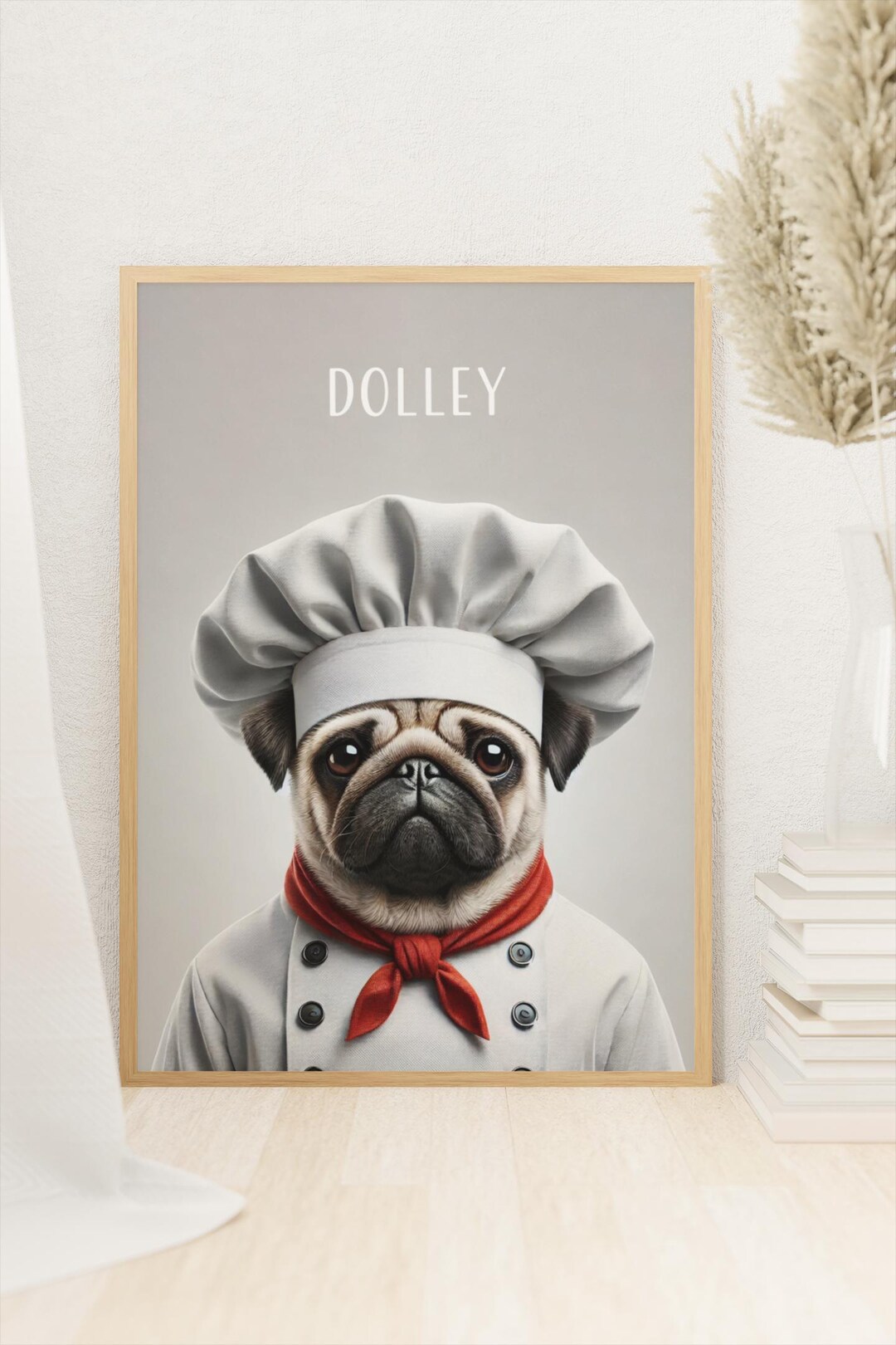 Custom Pet Portrait: Chef Costume, Personalized Royal Pet Gift - Etsy