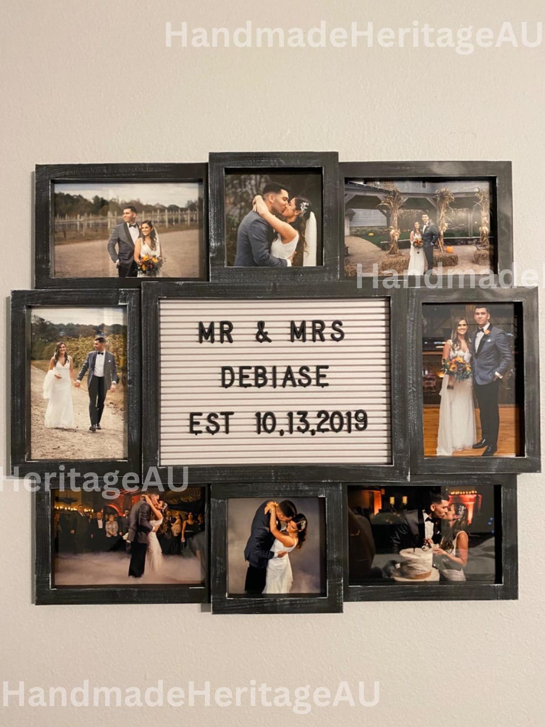 8-opening Collage Picture Frame With Letterboard | Multi Picture Frame ...