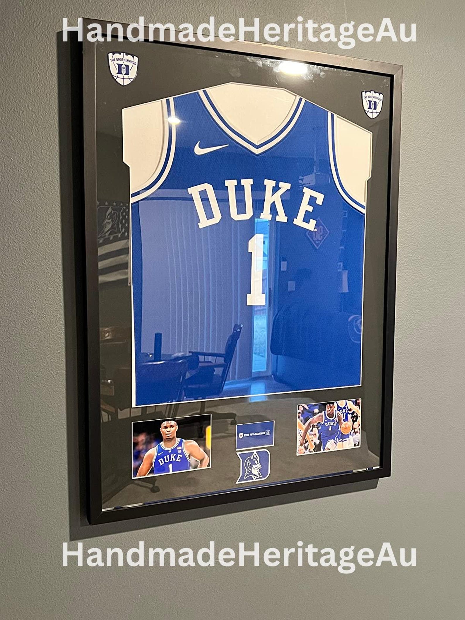 Wooden Jersey Frame Display Case With 2 Idols Photos & 1 Signature ...