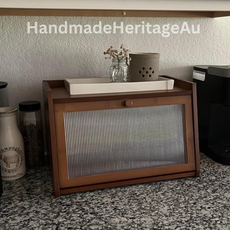 Wooden Bread Box Round - Etsy