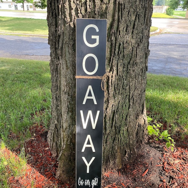 Go Away Welcome Sign - Etsy