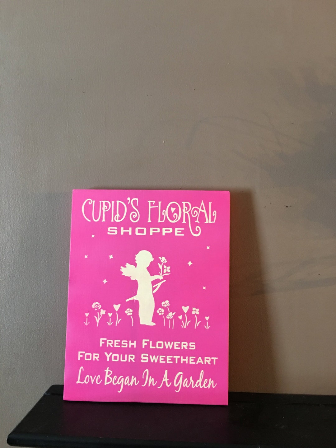 VALENTINES Day Sign / Cupids Floral Shoppe / Valentines Decor / Home ...