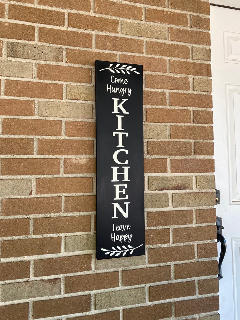 Kitchen Sign come Hungry Leave Happy Handmade Wood Kitchen - Etsy Kitchen Sign come Hungry Leave Happy Handmade Wood Kitchen - Etsy