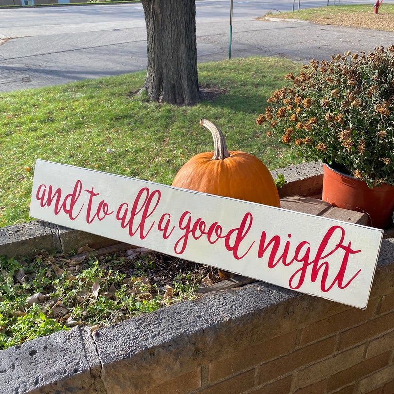 And to All a Good Night Sign - Etsy