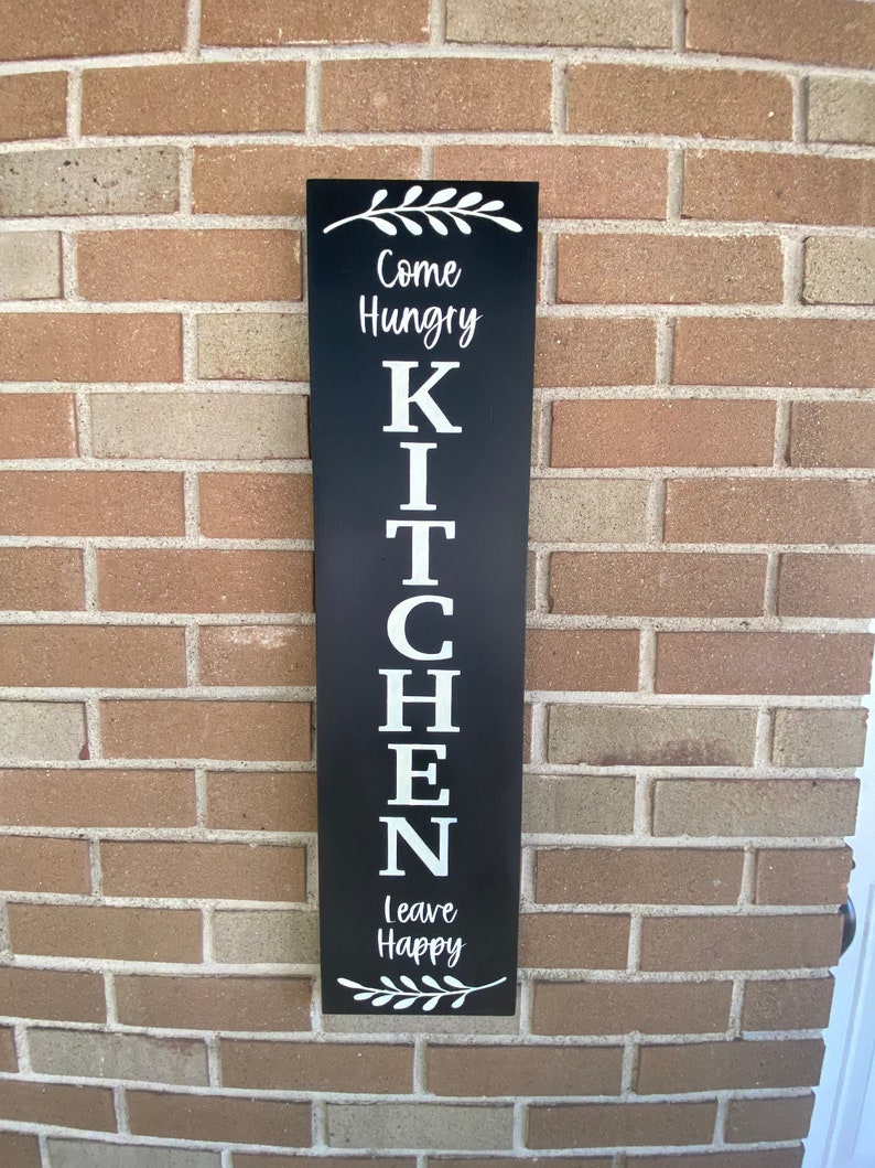 Kitchen Sign come Hungry Leave Happy Handmade Wood Kitchen - Etsy Kitchen Sign come Hungry Leave Happy Handmade Wood Kitchen - Etsy