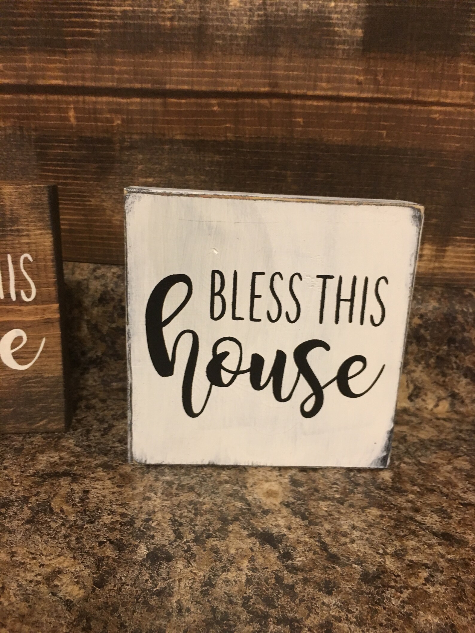 Bless This House Rustic Wood Sign Wood Sign Mini Wooden | Etsy