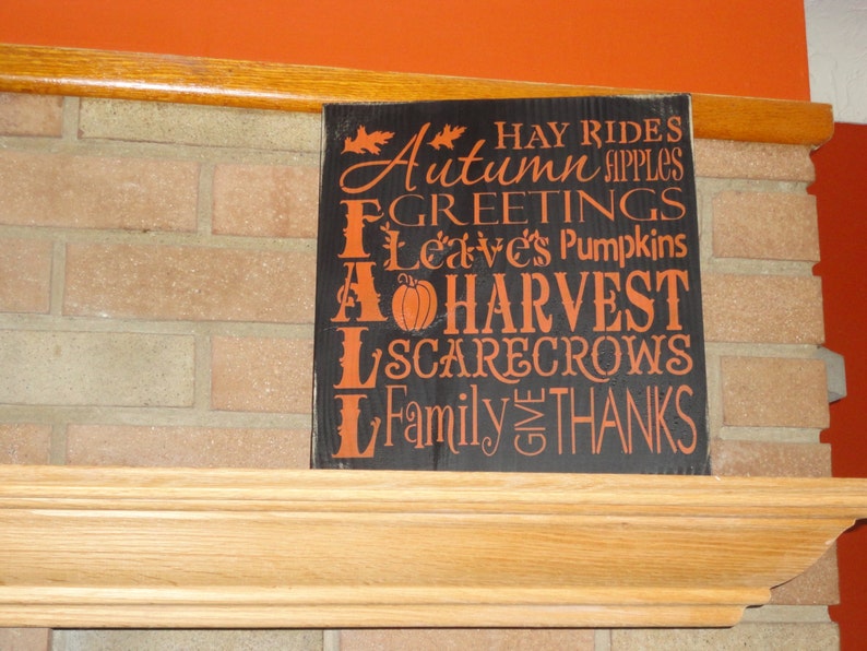 FALL WOOD Sign / Fall Decor Halloween Decor Thanksgiving - Etsy