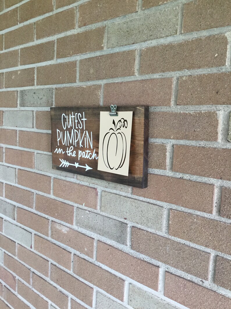 Halloween Fall Sign Cutest Pumpkin in the Patch Photo | Etsy