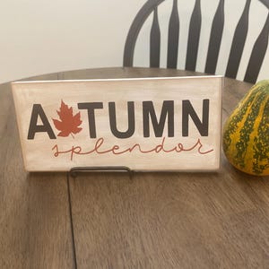 Autumn Splendor, Wood Painted Sign, Welcome Sign, Front Door Sign, Fall ...
