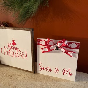 Christmas Picture Frame Santa & Me Christmas Frame Hand Painted Wood ...