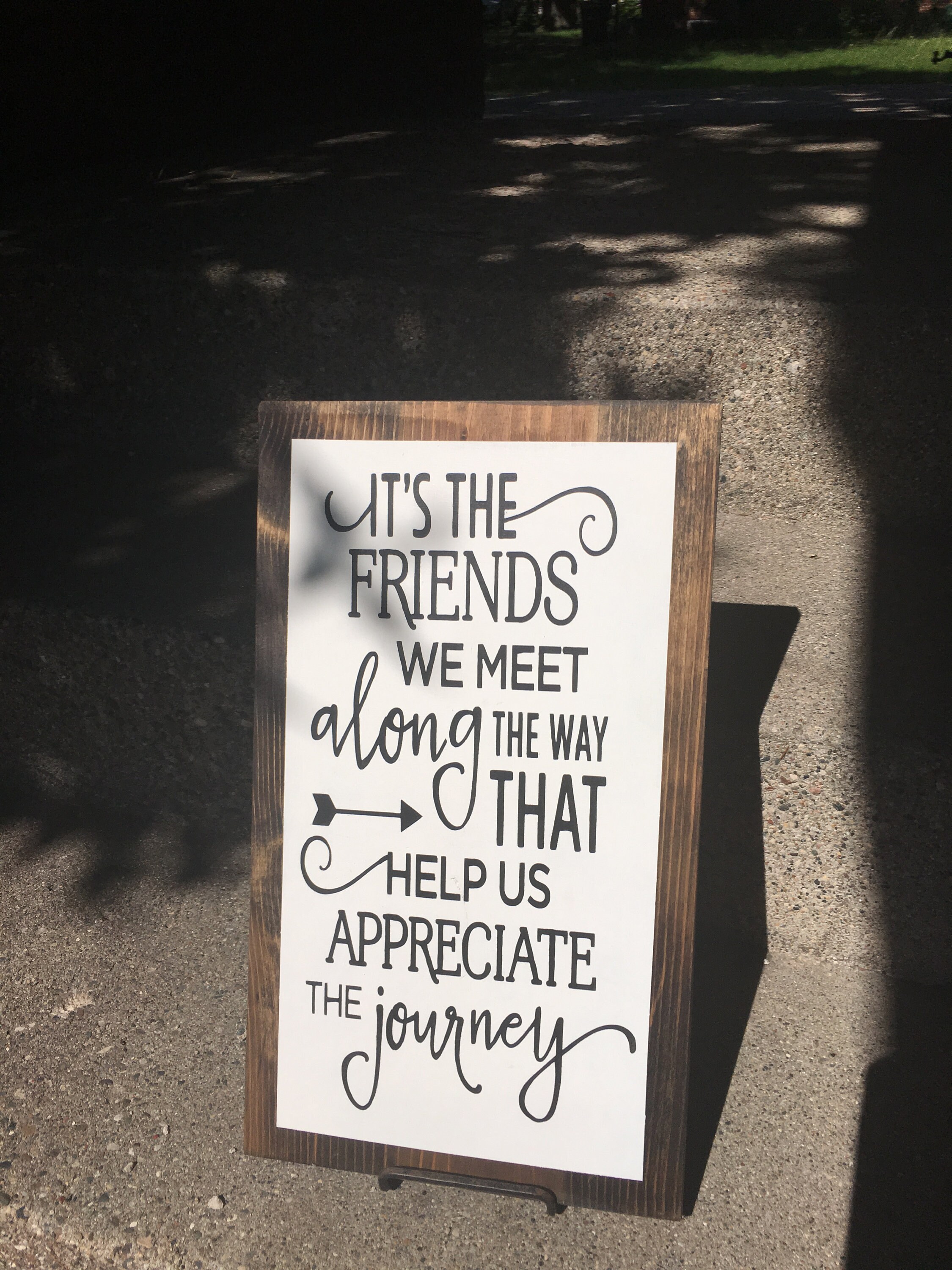 Wood Friend Sign it's the Friends We Meetalong the | Etsy