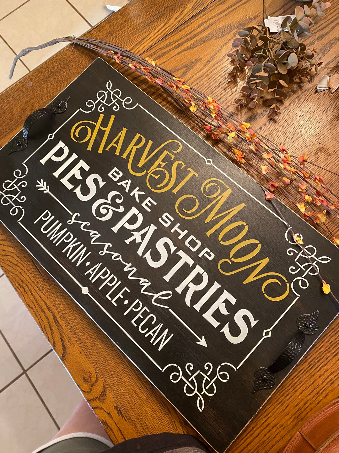 Fall Decor - Fall Harvest Kitchen Serving Tray - Halloween Wood Fall ...