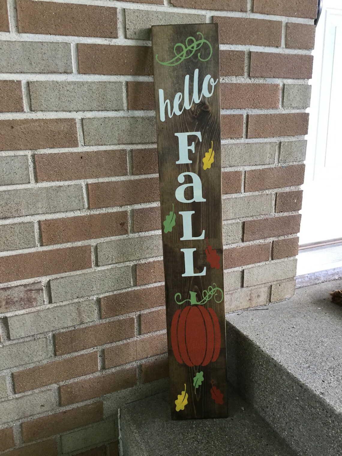 Hello Fall Porch Sign Fall Sign Fall Decor Porch Sign | Etsy