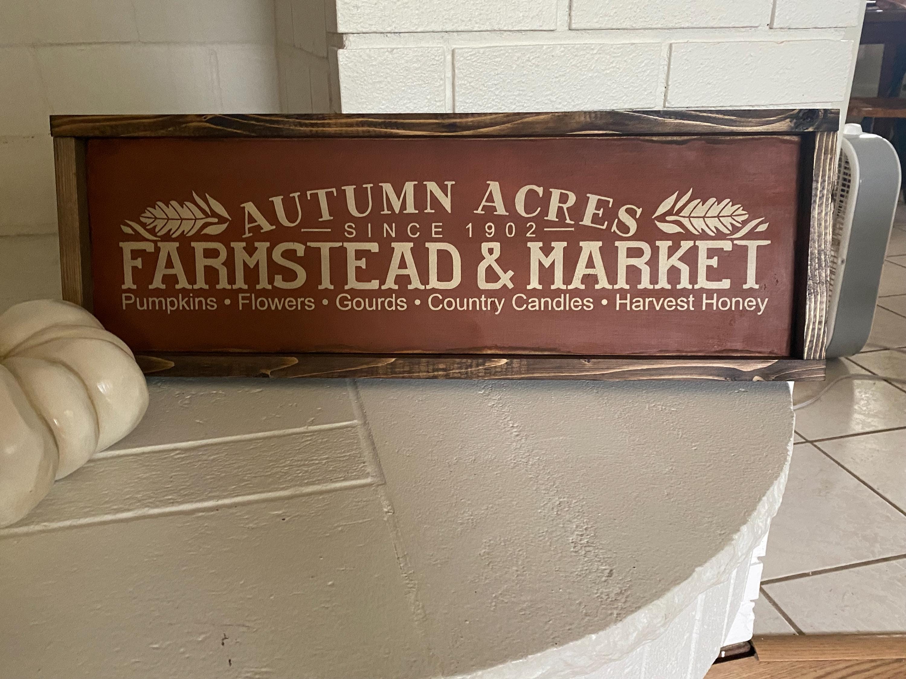 Vintage Fall Decor - Primitive Fall "autumn Acres Farmstead & Market ...