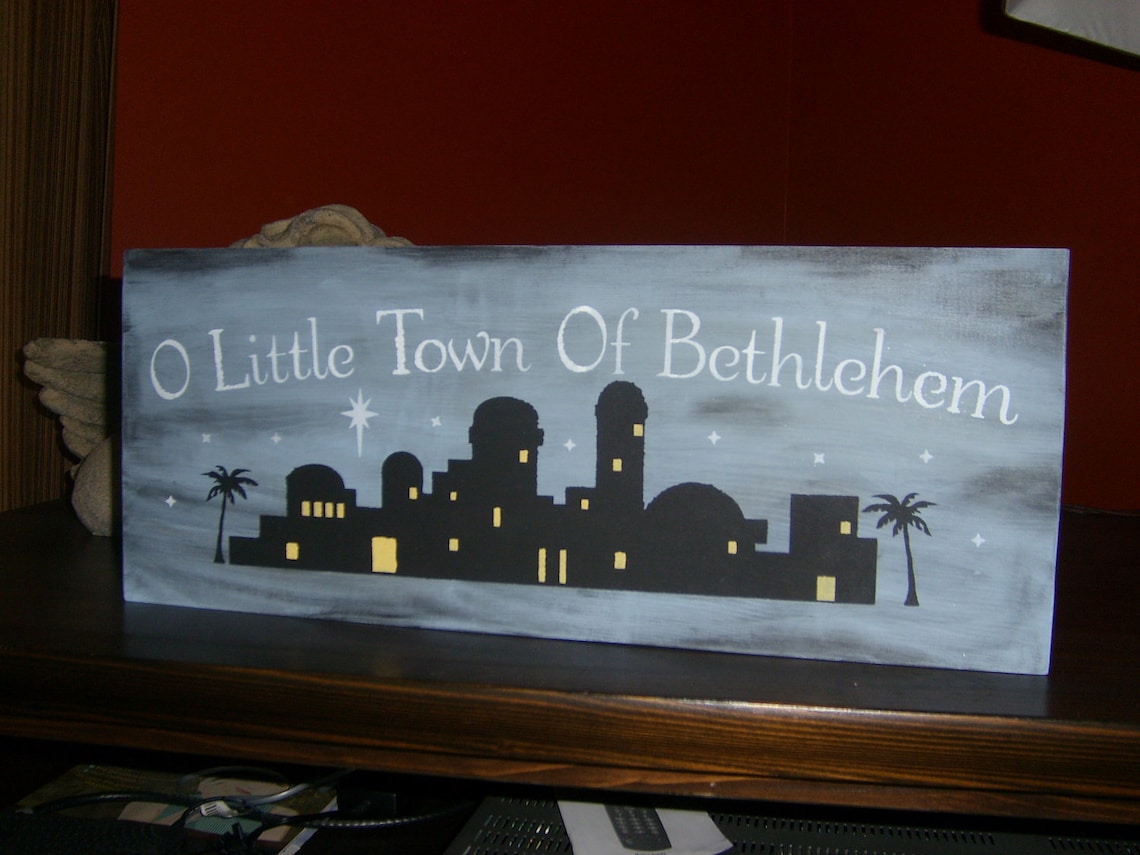 Christmas Decor/oh Little Town of Bethlehem/christmas - Etsy