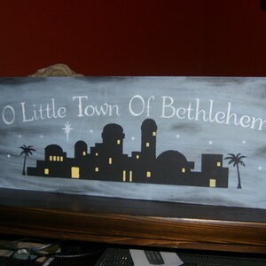Christmas Decor/oh Little Town of Bethlehem/christmas Sign/nativity ...