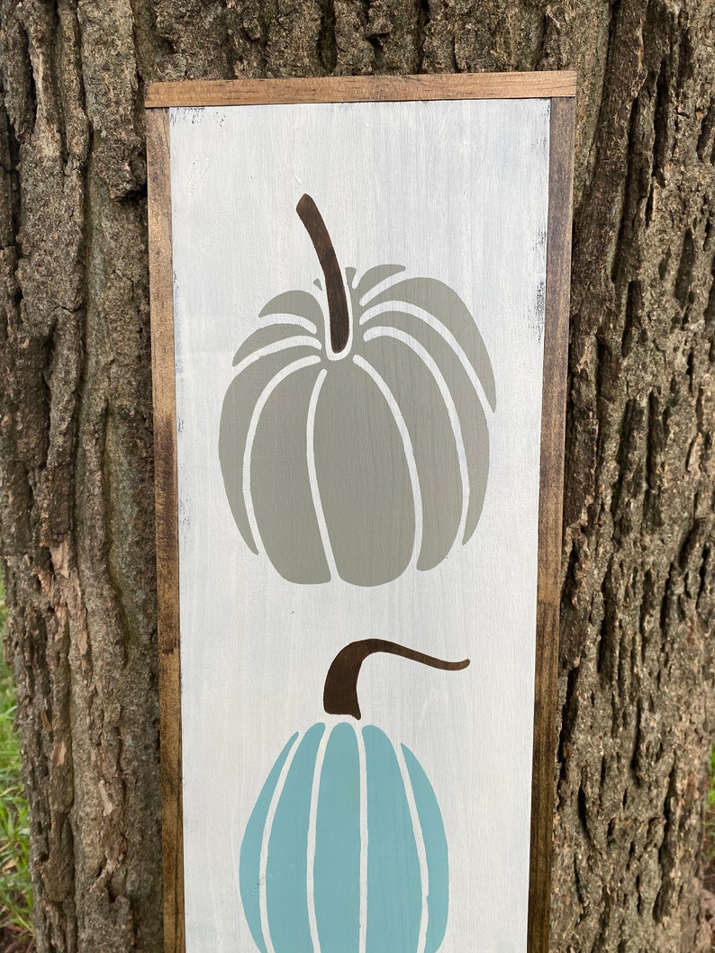 Fall Pumpkin Sign Porch Pumpkin Wood Sign Vertical - Etsy