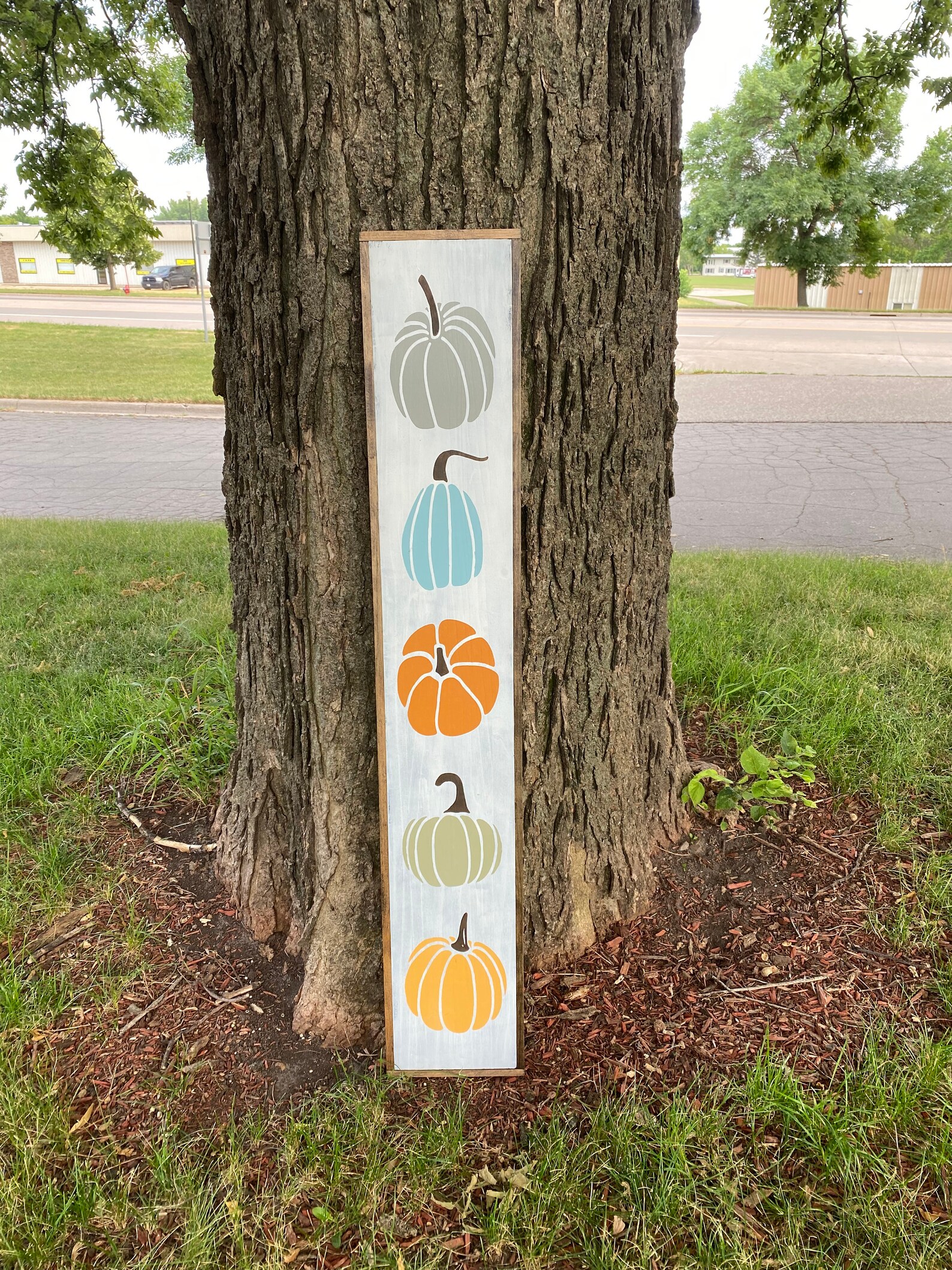 Vertical Pumpkin Wood Sign | Farmhouse Fall Decor (8.5" X 49") - Etsy