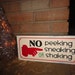 Christmas Sign/no Peeking,sneaking or Shaking/christmas Decor/home ...