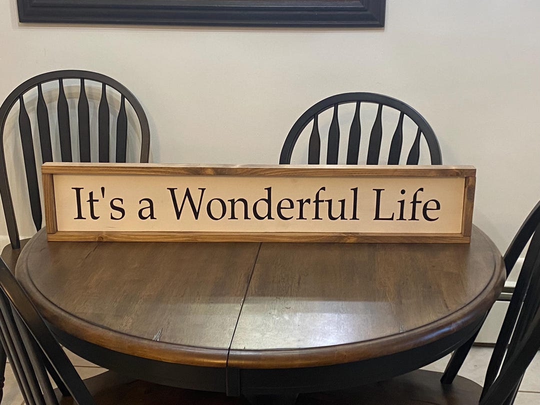 It's A Wonderful Life Wood Sign, Hand-painted Christmas Decor - Etsy