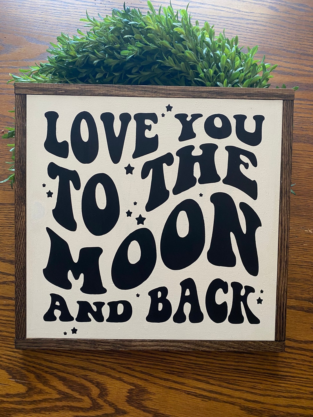 Love You to the Moon and Back Wood Sign, Valentine's Day Nursery Sign ...