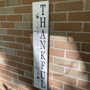 Always Be Thankful Vertical Wood Sign Porch Fall Thanksgiving Wood Sign ...