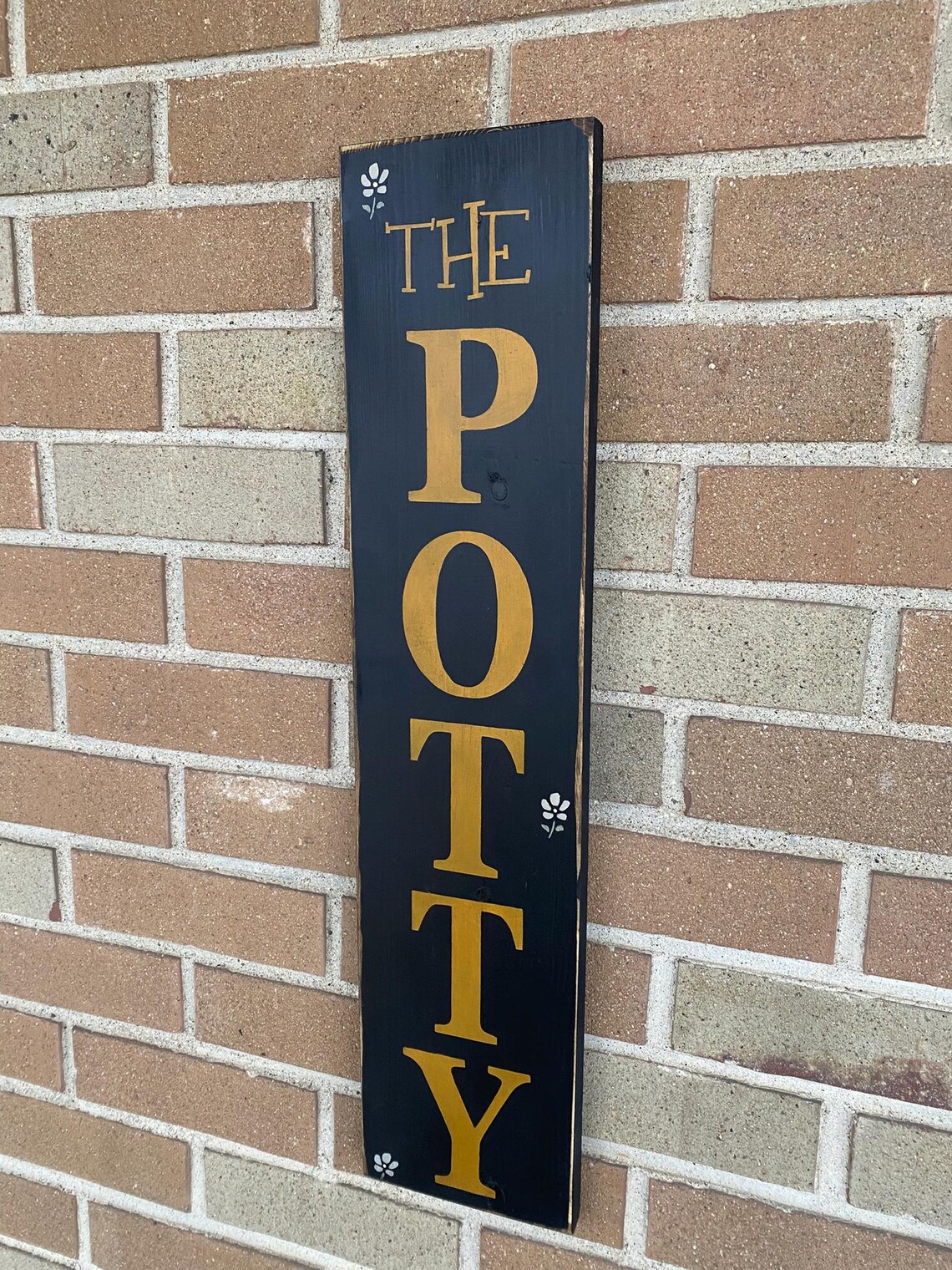 Hand-painted "the Potty" Wood Bathroom Sign - Rustic Farmhouse Decor - Etsy