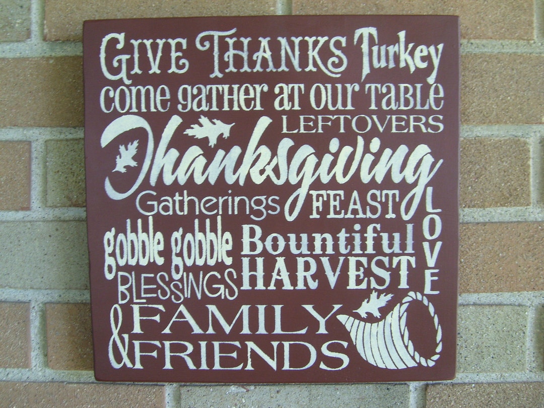 Give Thanks Fall Sign | Thanksgiving Wood Sign | Fall Porch Patio Front ...