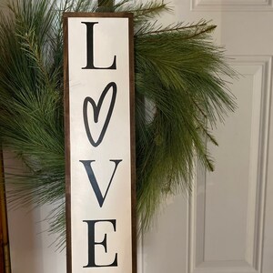 Love Sign Farmhouse Wall Decor Wood Framed Signs Sign for Home ...