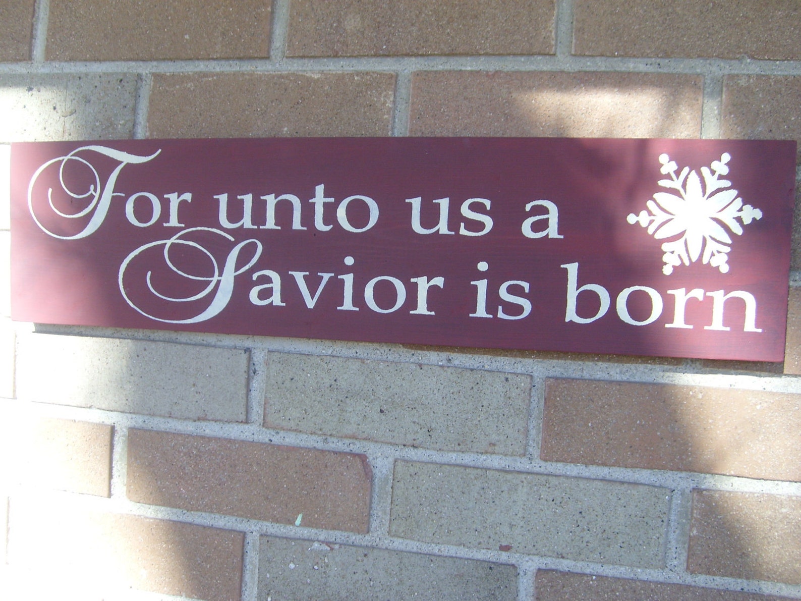For Unto Us A Savior is Born CHRISTMAS Sign / Jesus Nativity | Etsy