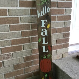 Hello Fall Porch Sign | Fall Sign | Fall Decor | Porch Sign | Autumn ...