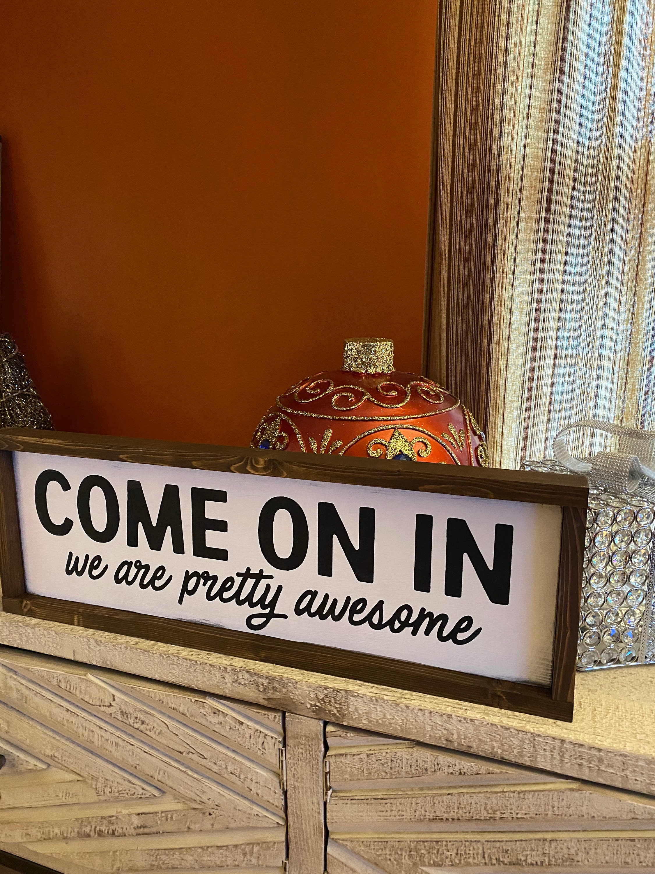 Hand Painted Farmhouse Wood Sign, Rustic Entryway Decor - Etsy