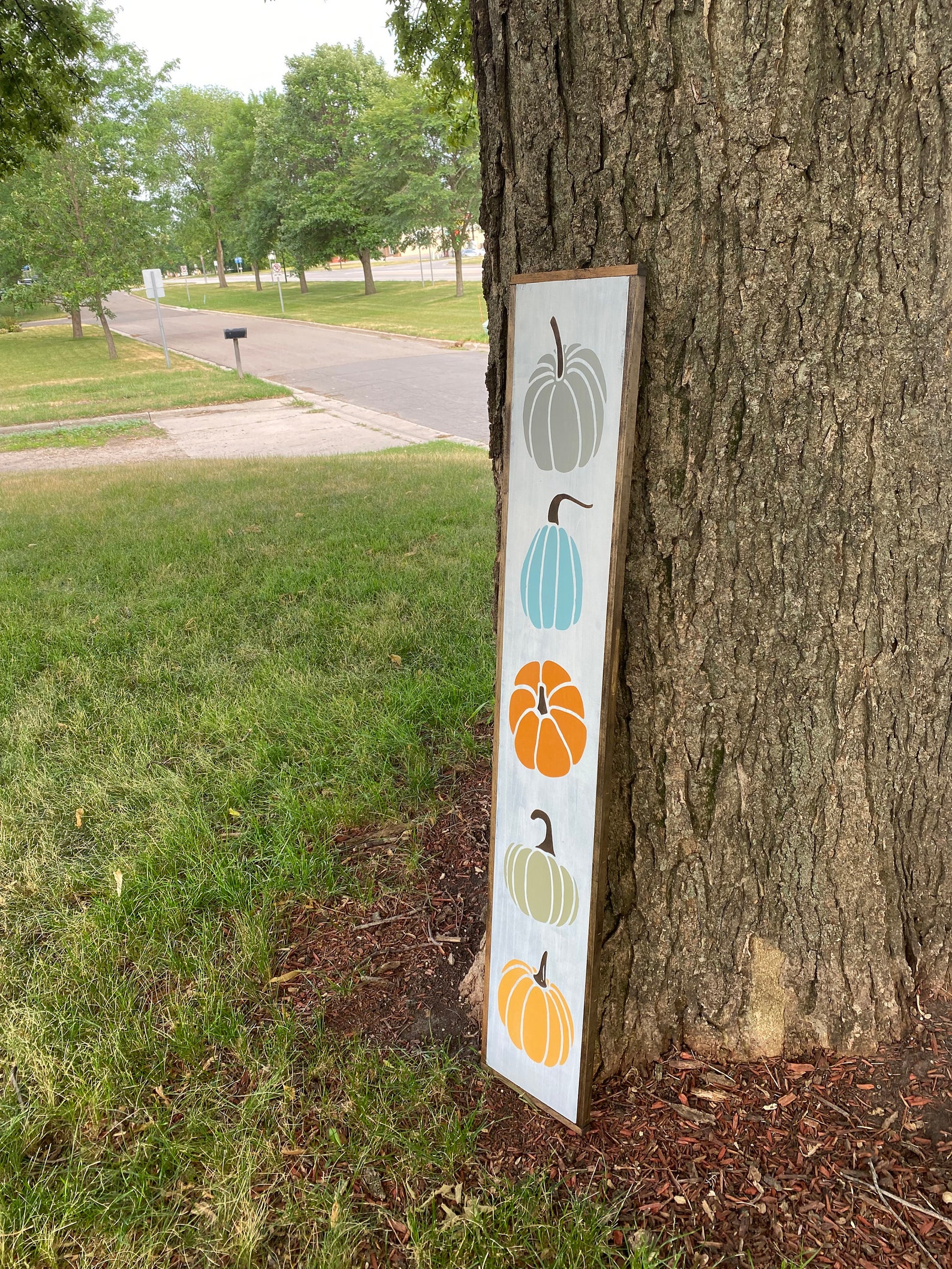 Fall Pumpkin Sign Porch Pumpkin Wood Sign Vertical - Etsy