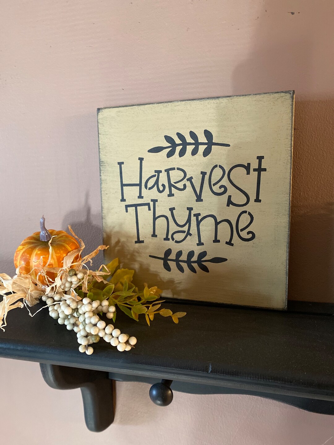 Harvest Thyme Fall Sign - Fall Autumn Decor - Fall Sign for Porch Patio ...