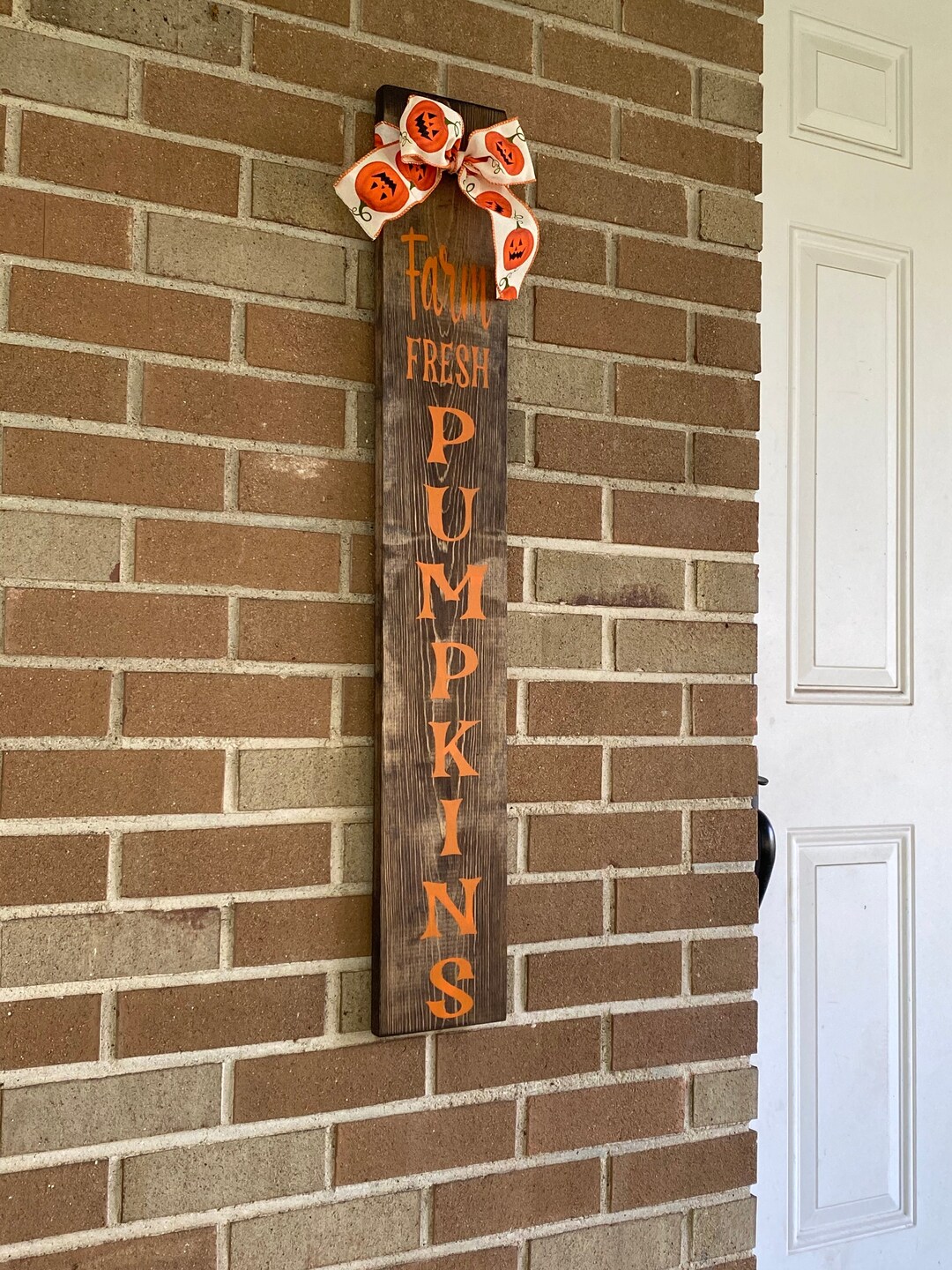 Fall Porch "farm Fresh Pumpkins" Wood Sign - Vertical Wood Sign for ...