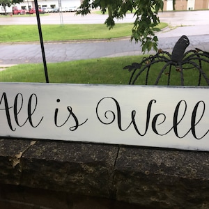 All is Well Rustic Wood Sign Hand Painted Sign Inspirational Wall Decor ...