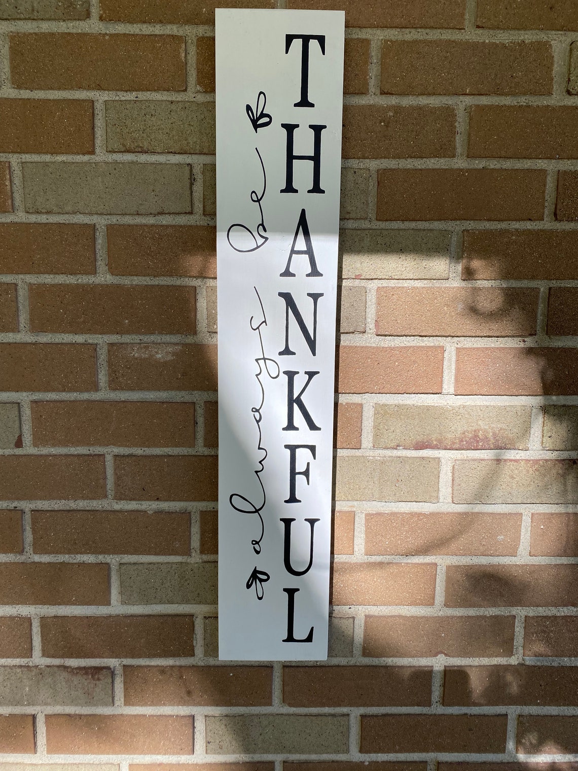 Always Be Thankful Vertical Wood Sign Porch Fall - Etsy