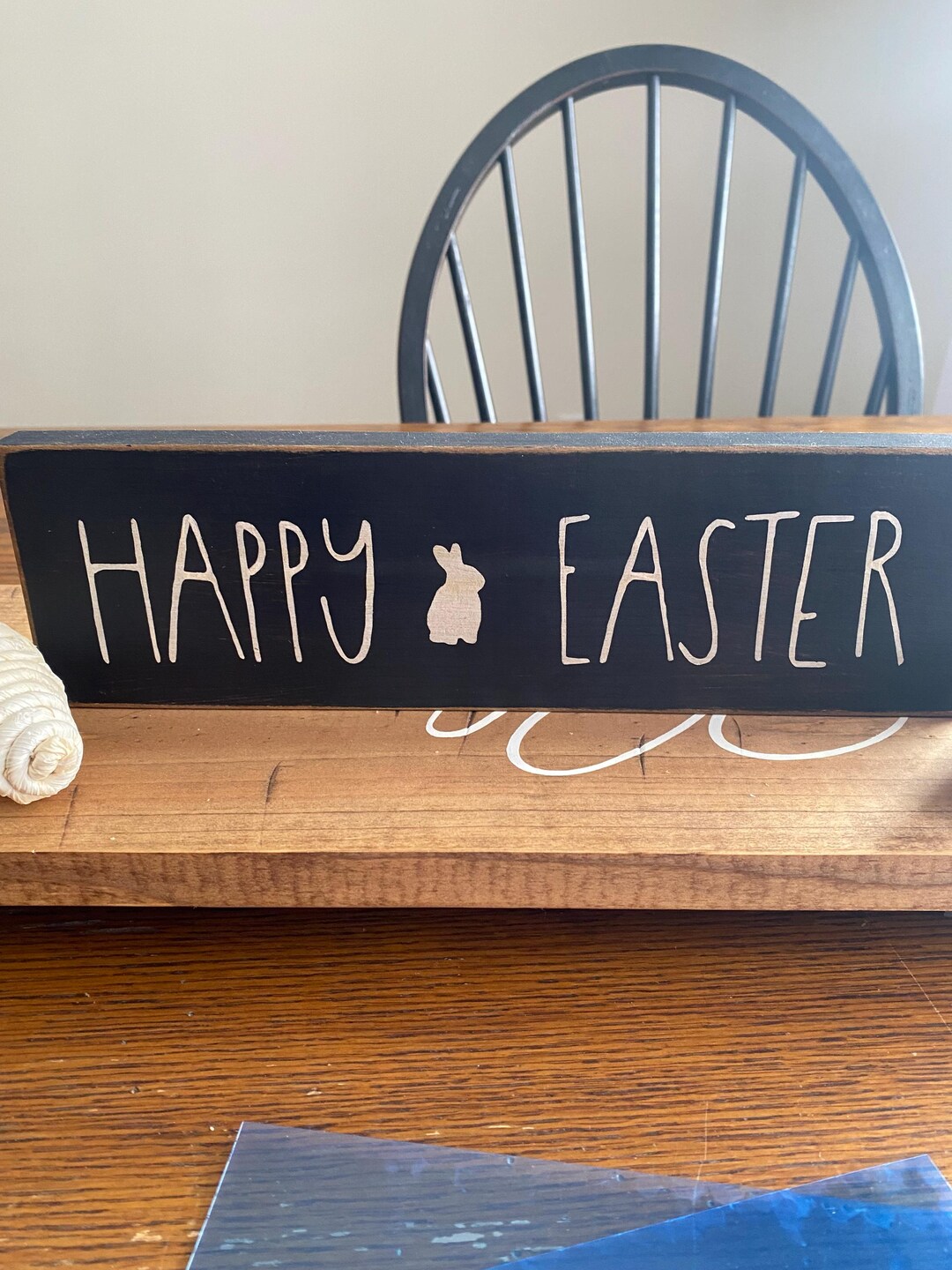 Happy Easter Wood Sign - Easter Decor - Primitive Easter Sign ...