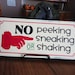 No Peeking Christmas Sign, Painted Wood Holiday Decor - Etsy