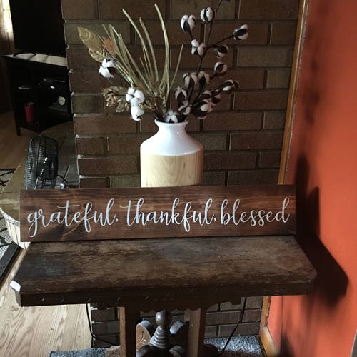 Grateful Thankful Blessed Kitchen Signs Home Decor - Etsy
