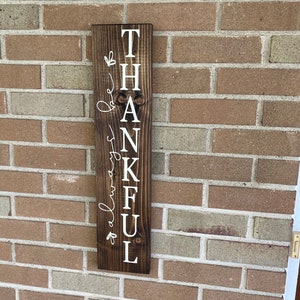 Wood Sign Always Be Thankful Fall Decor - Porch Decor Wood Sign ...