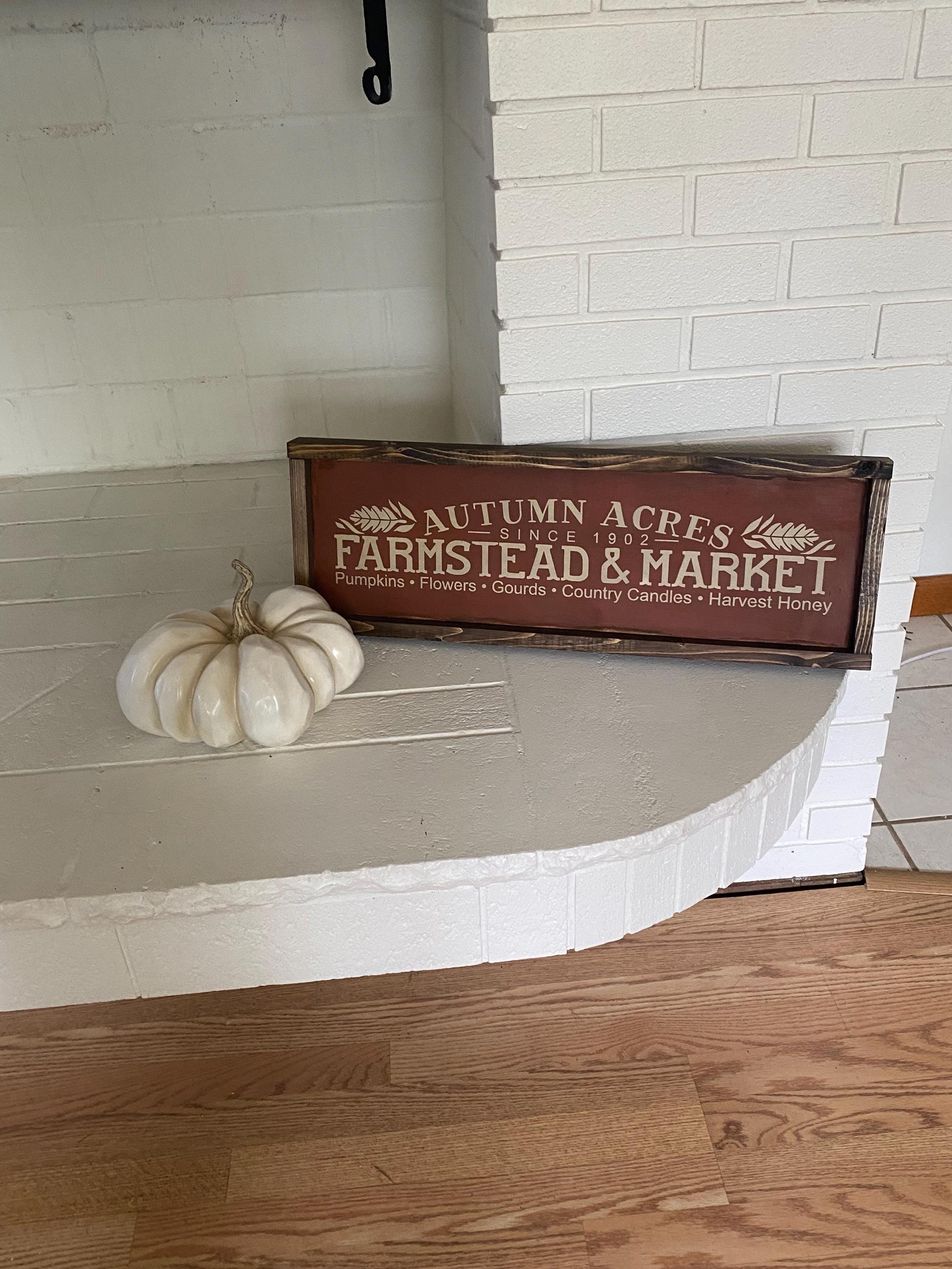 Vintage Fall Decor - Primitive Fall "autumn Acres Farmstead & Market ...