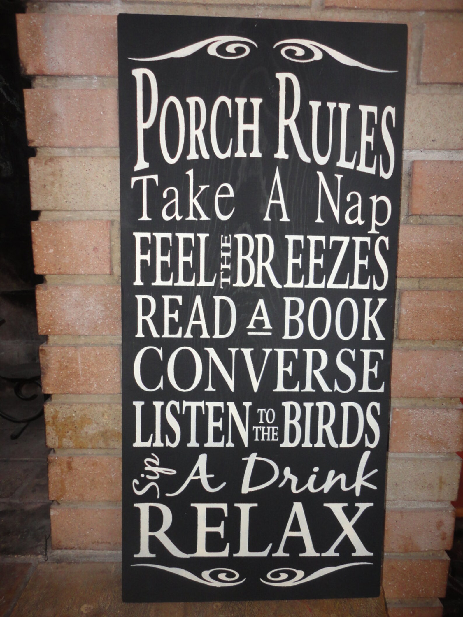 Porch Rules Wood Sign Wooden Porch Sign Farmhouse Decor Porch Decor ...