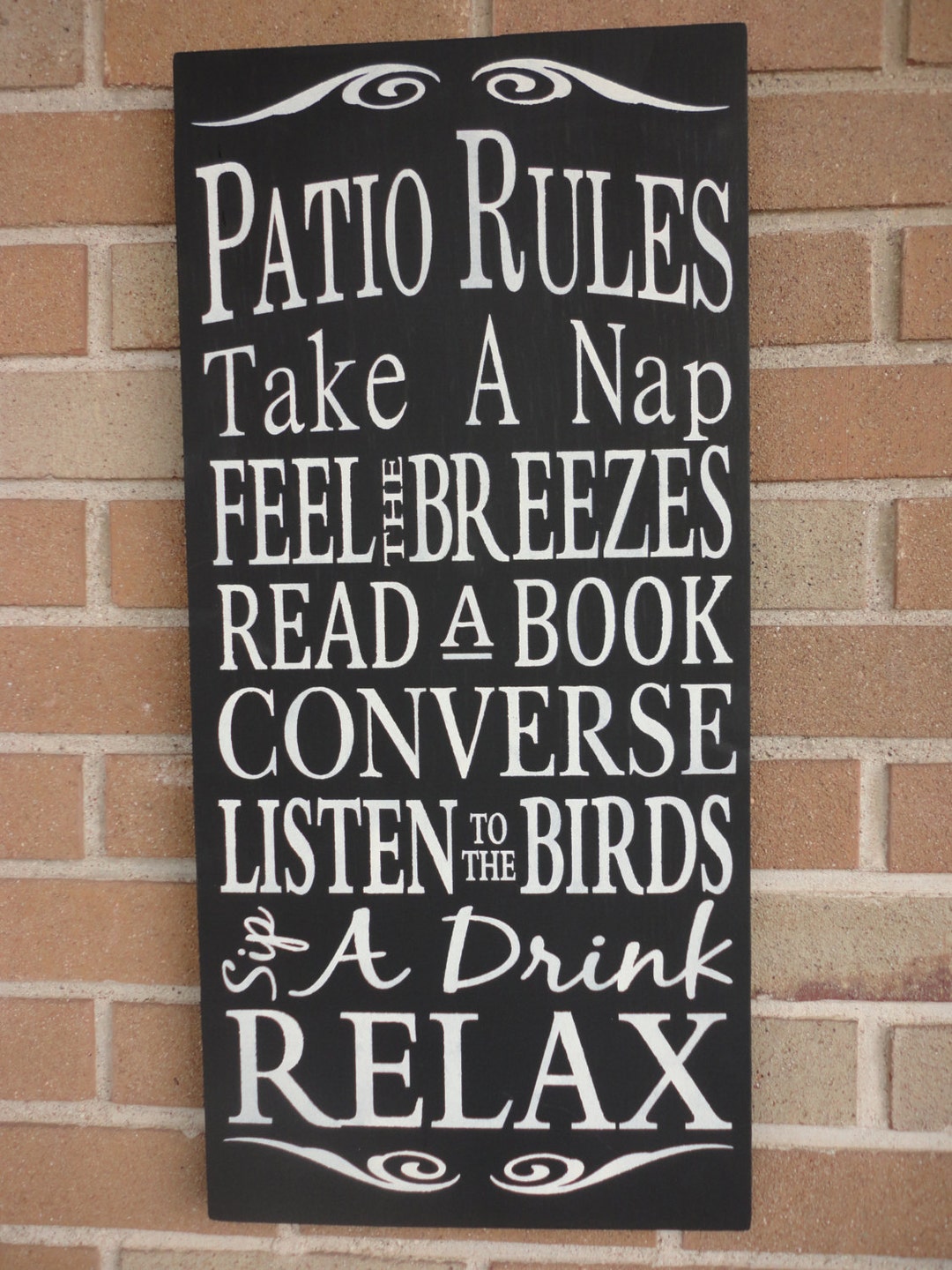 PATIO Rules Sign Wood Sign Porch Sign Cabin Sign Deck - Etsy